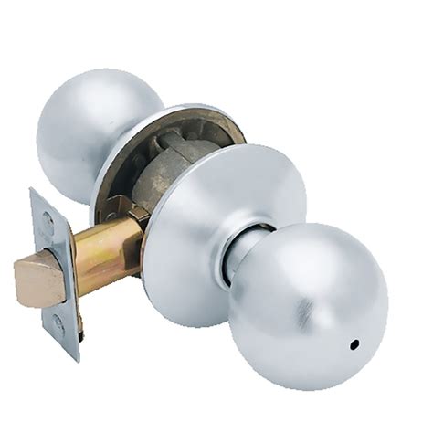 Schlage Orbit Satin Chrome Interior Bedbath Privacy Door Knob F40cs V Orb 626 At