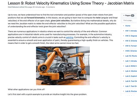 madi babaiasl phd on linkedin jacobianmatrix velocitykinematics slu modernrobotics robotics