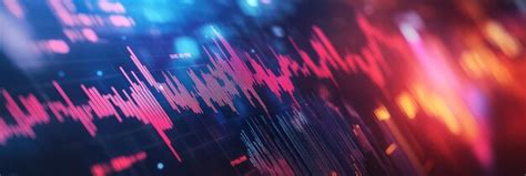 A Vibrant Abstract Visualization Of Stock Market Data Representing Growth Volatility And The