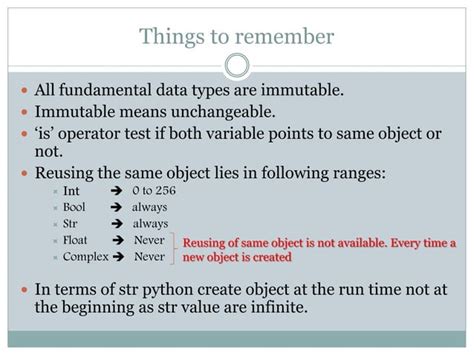 Python Fundamental Data Types Vs Immutability Ppt
