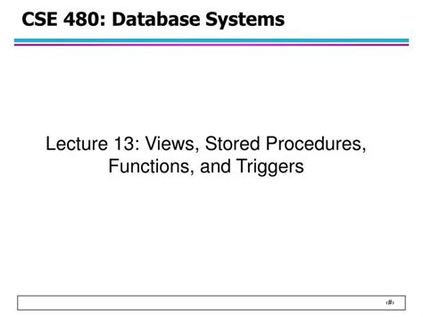 Ppt Cse 480 Database Systems Powerpoint Presentation Free Download Id 5731192