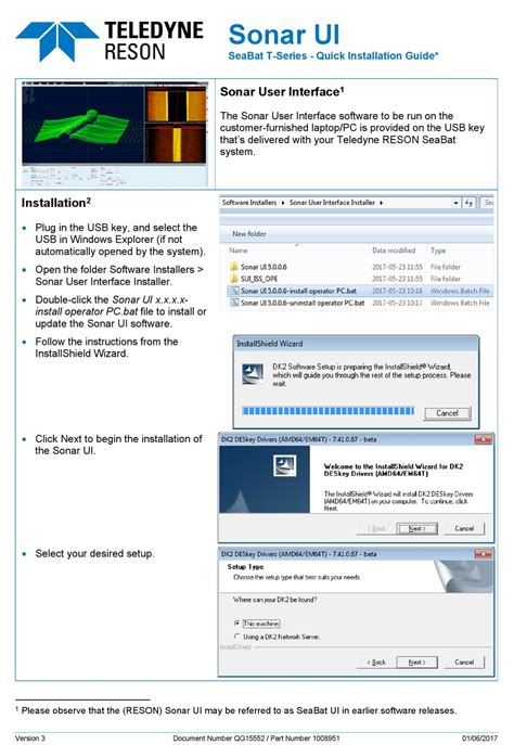 TELEDYNE SONAR UI SEABAT T SERIES QUICK INSTALLATION MANUAL Pdf Download ManualsLib