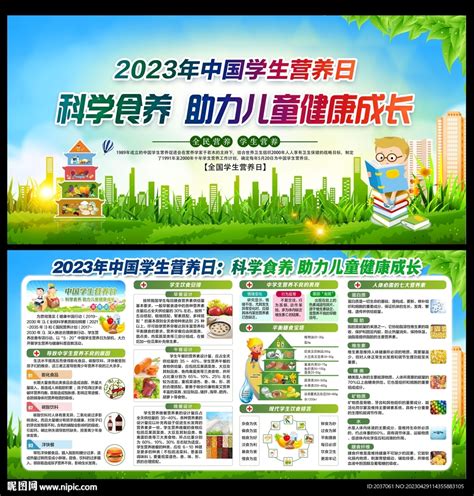 2023中国学生营养日设计图展板模板广告设计设计图库昵图网