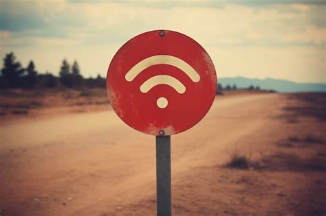 Premium Photo No Wifi Signal Sign No Network Globally Internet Not