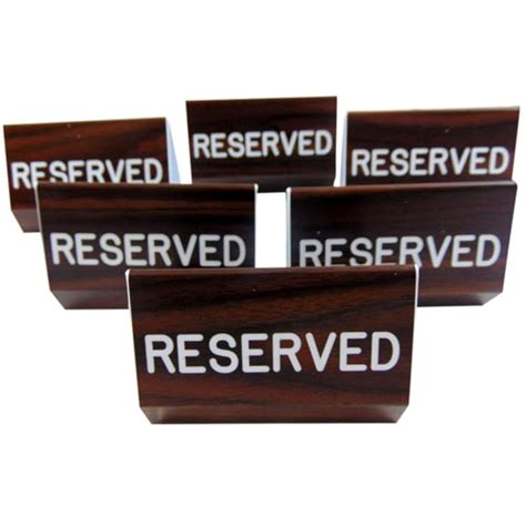 buy reserved sign for church pew multipack with duel sided script and easy clamp on attachment