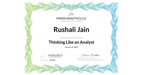 Rushali Jain On Linkedin Thinking Like An Analyst • Rushali Jain • Maven Analytics
