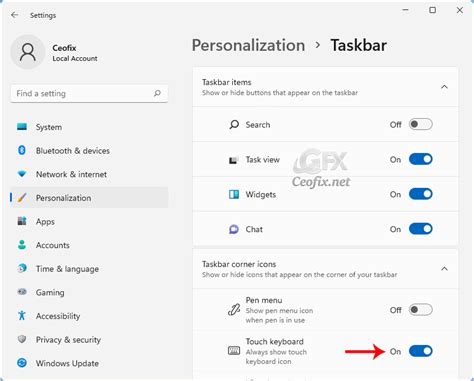 how to enable or disable touch keyboard in windows 11