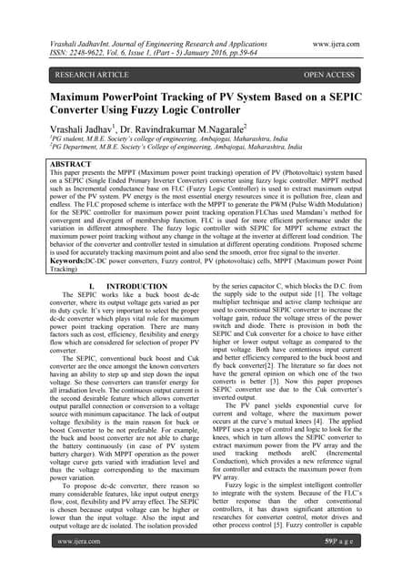 Maximum Power Point Tracker Using Fuzzy Logic Controller With Reduced