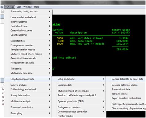 TUTORIAL HOW TO RUN PANEL DATA ANALYSIS BY USING STATA COMPARED TO EVIEWS RESULT BE A ROYAL
