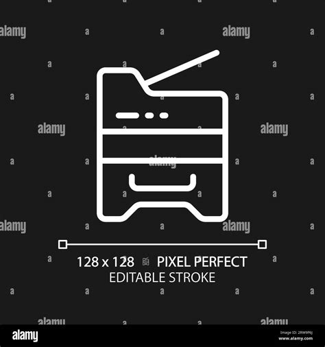 2d Customizable Copier Thin Linear White Icon Stock Vector Image And Art