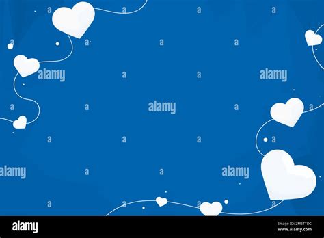 Vector Heart String Border Geometric Pattern Background Stock Vector