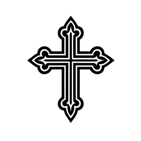 Premium Vector Cross Vector Black And White Cutting Printing