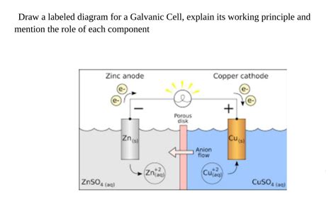 Solved Draw A Labeled Diagram For A Galvanic Cell Explain Solved Draw A Labeled Diagram For A Galvanic Cell Explain