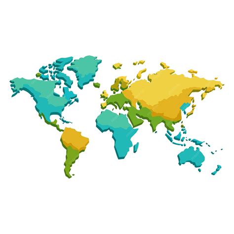 Premium Vector Color Map Isolated Flat Vector Illustration Premium Vector Color Map Isolated Flat Vector Illustration