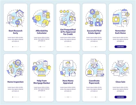 Premium Vector Buying Home Onboarding Mobile App Screen Set