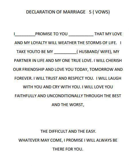 Sample Commitment Ceremony Script Pinmomstuff