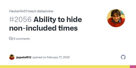 Ability To Hide Non Included Times · Issue 2056 · Hacker0x01react Datepicker · Github