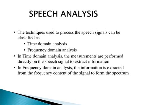 PPT GENDER CLASSIFICATION BY SPEECH ANALYSIS PowerPoint Presentation ID 1586403