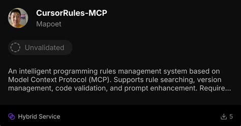Cursorrules Mcp Mcp Servers · Lobehub