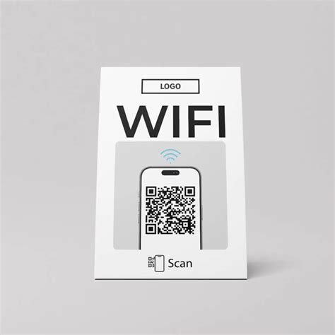 Wifi Qr Code Table Stand Clean Truzzer