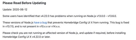 Upgrade To Last Version Fails · Issue 747 · Homebridgehomebridge