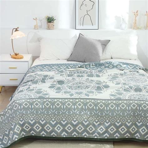 ᐉ Комплект Iev Style А26 Эдельвейс муслиновый 4 х слойный покрывало 200х230 см 2 наволочки