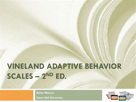 Ppt Vineland Adaptive Behavior Scales 2 Nd Ed Powerpoint