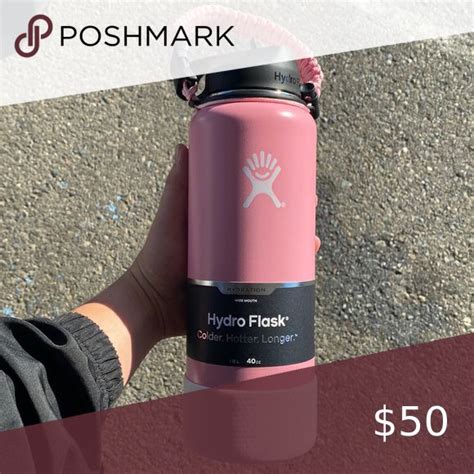 40oz Light Pink Hydro Flask With Paracord And Boot Pink Hydro Flask