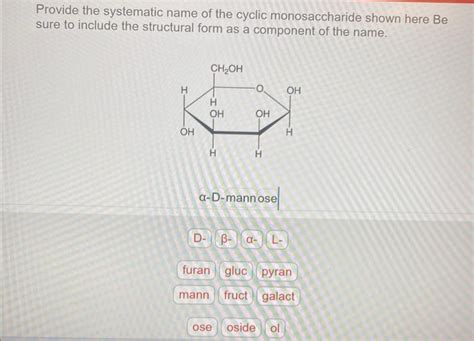 Solved Provide The Systematic Name Of The Cyclic