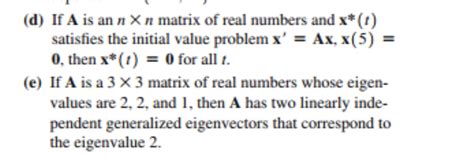Solved D If A Is An Nn Matrix Of Real Numbers And X T Chegg Com