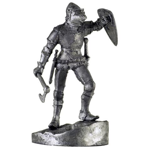 France Knight With An Axe 14th Century Metal Sculpture Collection