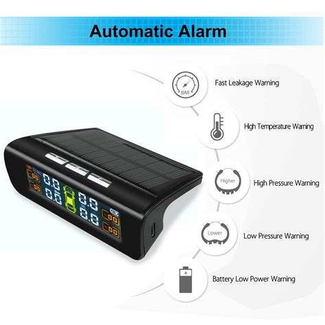 Smart Solar Tpms Car Truck Tire Pressure Alarm Mon Grandado
