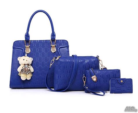 Син Дамски Комплект Чанти Аксесоари Пловдив Дамски Комплекти от няколко части Компл