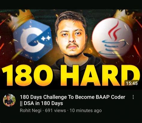 Challenge Accepted For Continuous 180 Days Dsa Course Ajay Waghmare