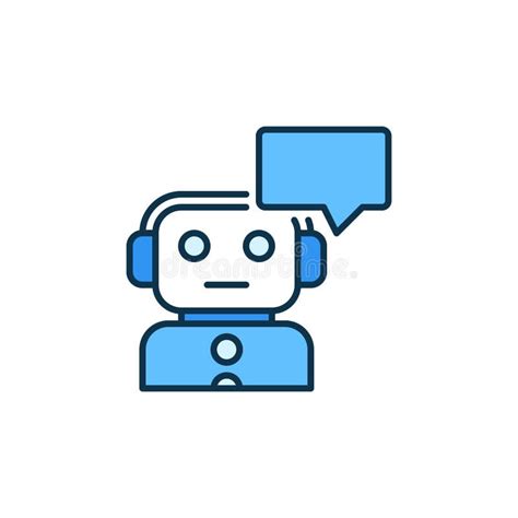 Chatbot With Speech Bubble Vector Communication Technology Colored Icon Stock Illustration