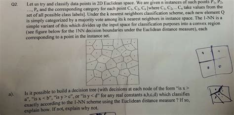 Q2 Let Us Try And Classify Data Points In 2d