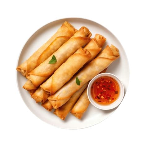 Premium Ai Image Lumpia Filipino Cuisine On White Plate