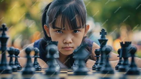Premium Photo A Teenage Girl From Southeast Asia With A Focused