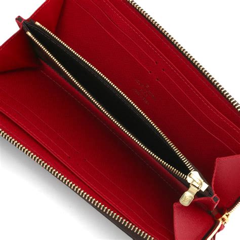 ルイヴィトン 長財布 財布 メンズ レディース ポルトフォイユ クレマンス ダミエ エベヌ エベヌブラウンandスリーズレッド N60534