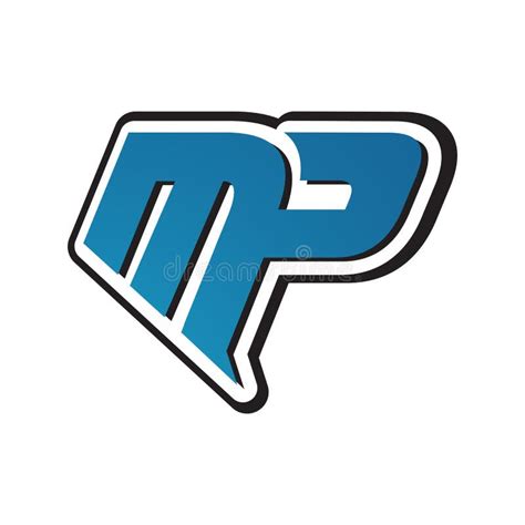 Logotipo Mp Deportivo Logotipo Inicial B And G Concepto De Imagen De