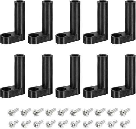 Pcb Plastic Meccanixity Fixed Foot Circuit Board Bracket Black Mounting Gasket 30mm With Screws