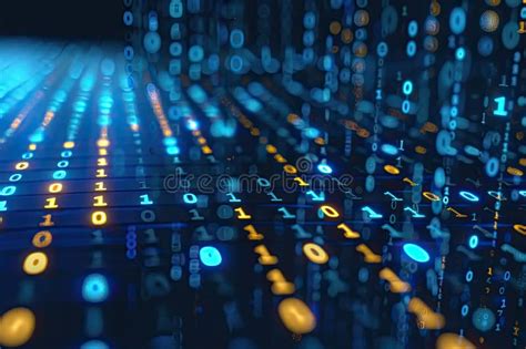 Dynamic Blur Light With Binary Code Zero And One Computer Language