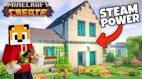 I Built A Huge Workshop In Minecraft Create Mod Youtube