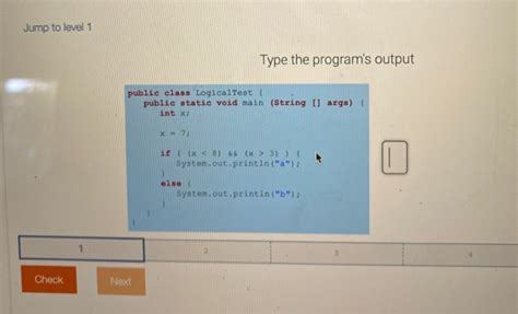 Solved Jump To Level 1 Type The Programs Output Public
