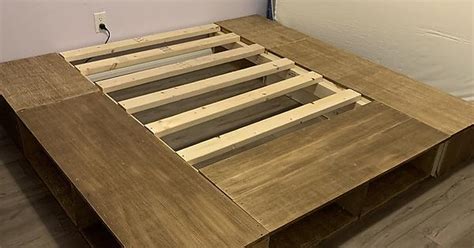 Made A Bed Frame For My Fiancé Only Just Started Getting Into