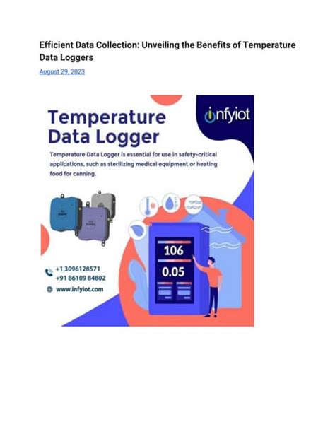 Efficient Data Collection Unveiling The Benefits Of Temperature Data Loggers Docx Data