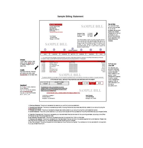 Free Billing Statement Templates Docformats Com