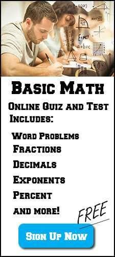 Practice Your Basic Math For A Standardized Test Includes Answer Key