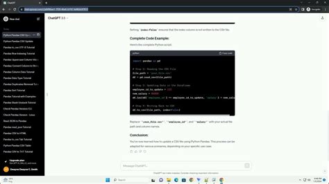 Python Pandas Update Csv Youtube