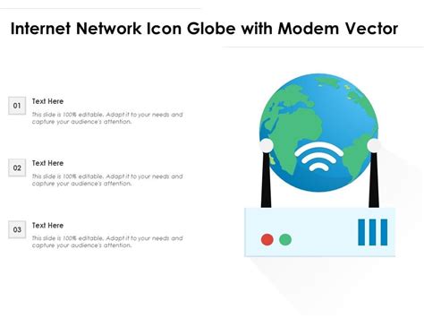 Internet Network Icon Globe With Modem Vector Ppt PowerPoint Presentation File Samples PDF
